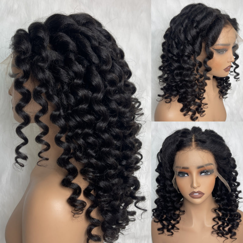 HD Lace 13x6 Fitted Cap Ear Tap Wig - Kinky Spanish Curl – superbwigs