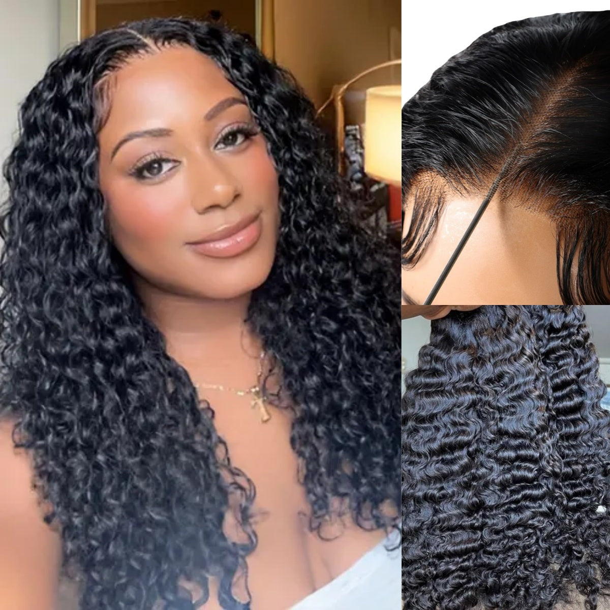 BYE~BYE~KNOTS HD SWISS LACE 5X5 CLOSURE LACE WIG - BURMESE CURLY ...