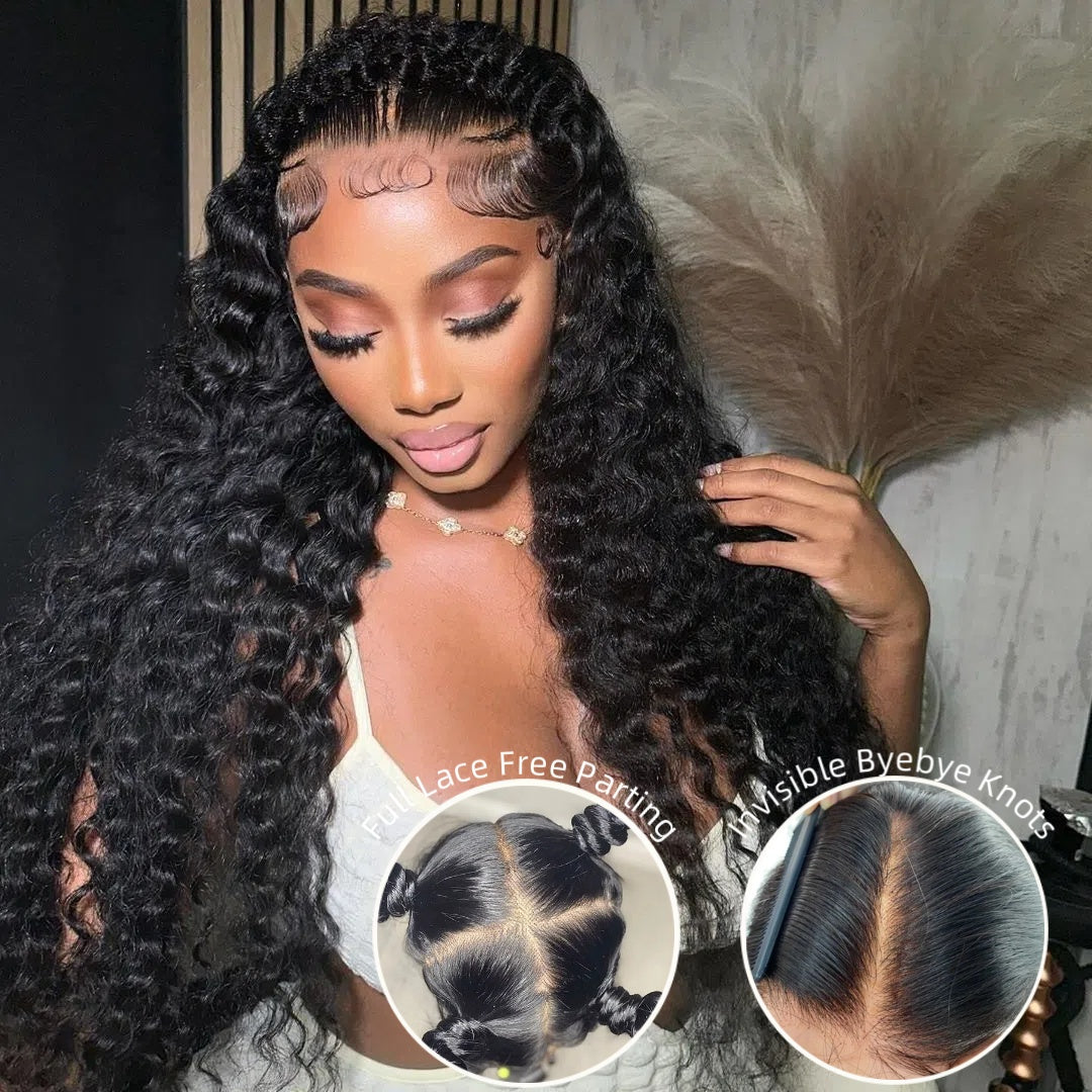 【Price-Drop】Bye~Bye~KNOTS FULL LACE HD LACE HUMAN HAIR WIG - Deep Wave ...