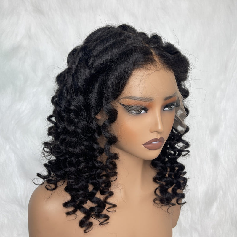 HD Lace 13x6 Fitted Cap Ear Tap Wig - Kinky Spanish Curl – superbwigs