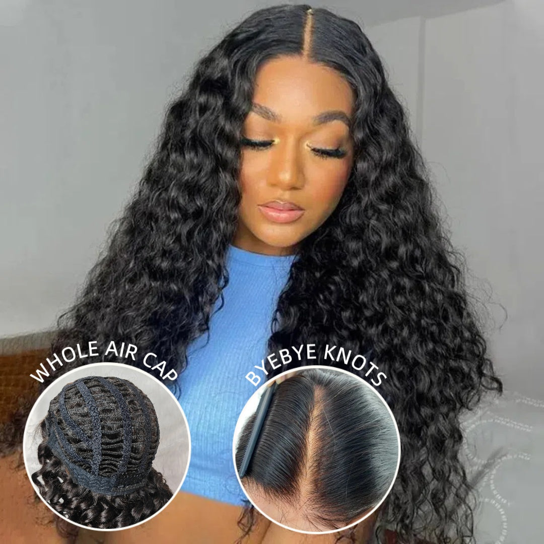 “Whole Air Cap” 5x5 /13x6 Fitted Bye~Bye~KNOTS HD Lace Wig - Loose Wav ...