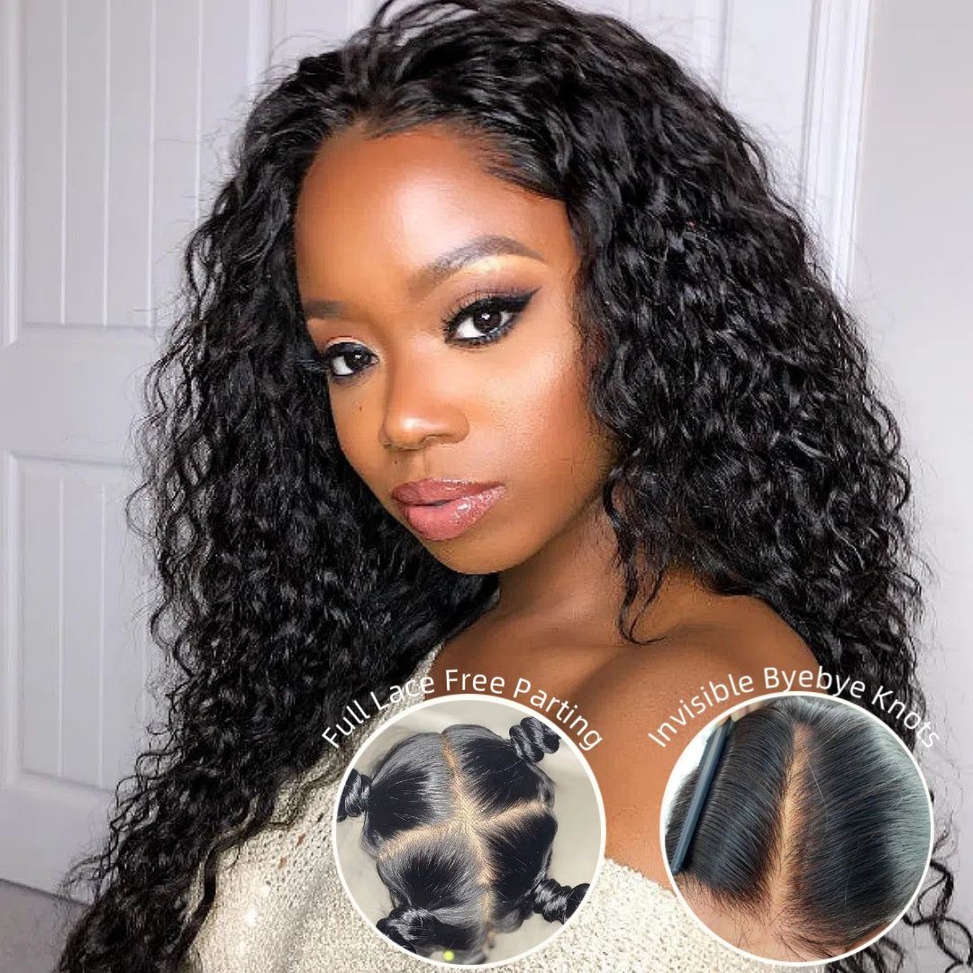 【LUX】Bye~Bye~KNOTS FULL LACE HD LACE HUMAN HAIR WIG - Water Wave ...