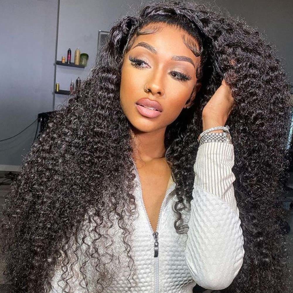 Bye~Bye~KNOTS HD Swiss Lace 13x6 Frontal Upgraded Hairline Wig - Curly ...